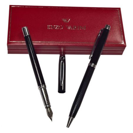 Enzo Varini - Parure plume et bille - Sano classic noir